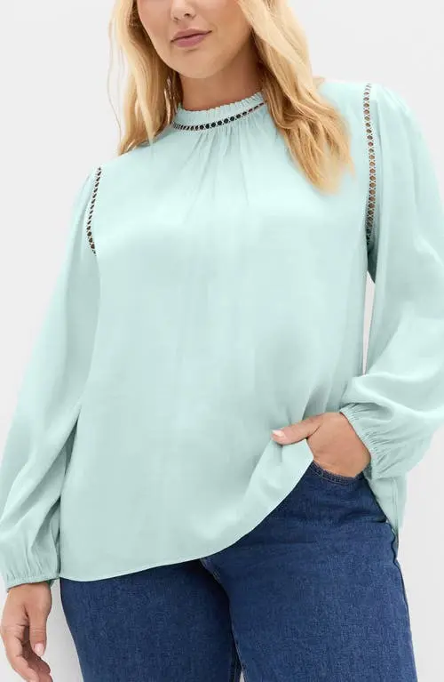 City Chic Lorena Smocked Neck Top