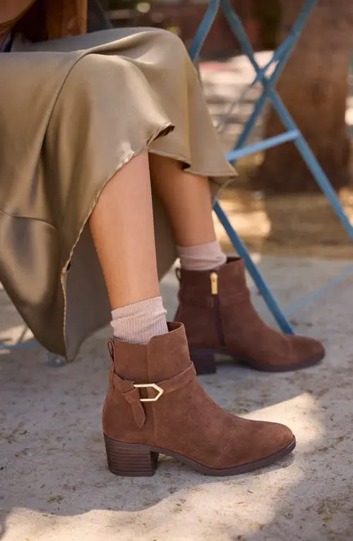 Toms Suede Ankle Bootie - Dark Brown