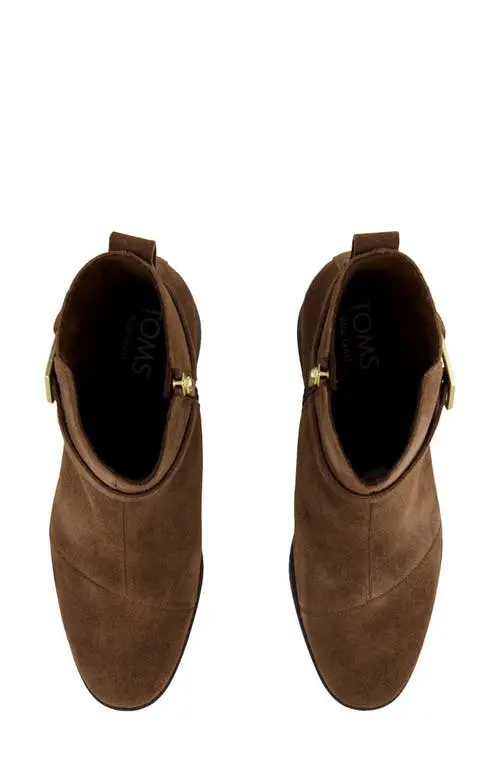 Toms Suede Ankle Bootie - Dark Brown