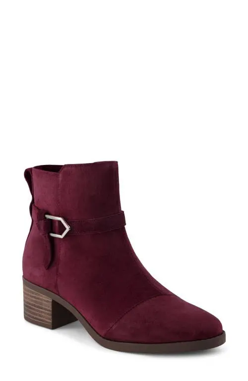 Toms Suede Ankle Bootie - Dark Red