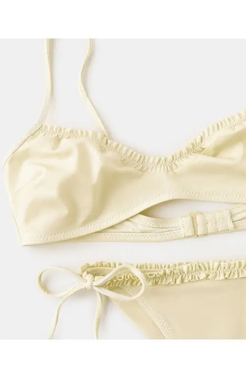 Mango Ruched Cheeky Bikini Bottoms