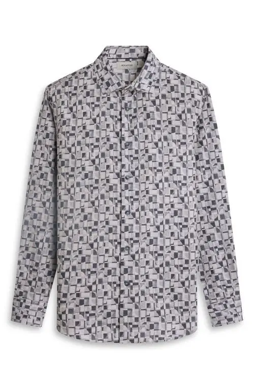Bugatchi Axel Shaped Fit Print Button-up Shirt