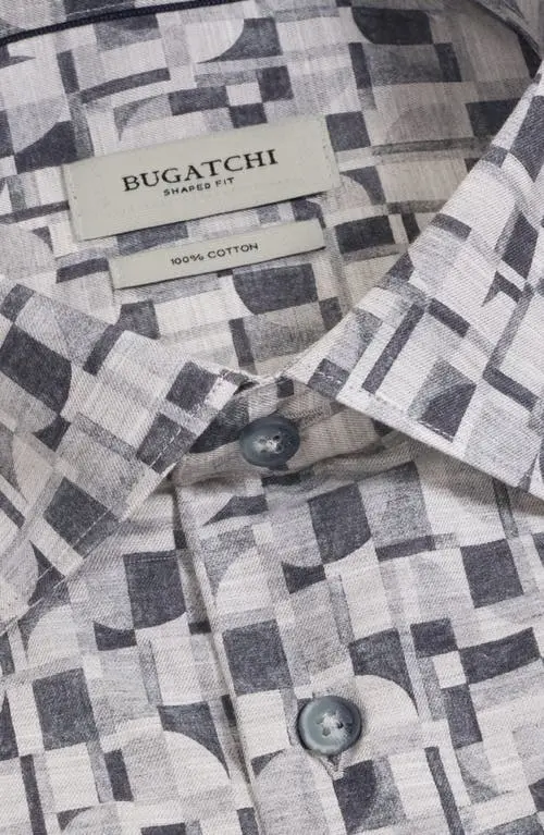 Bugatchi Axel Shaped Fit Print Button-up Shirt