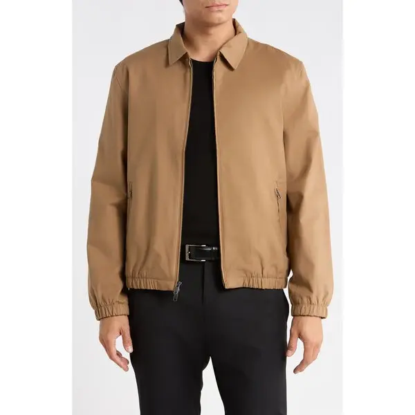 Nordstrom Harrington Jacket With Spread Collar - Brown Otter