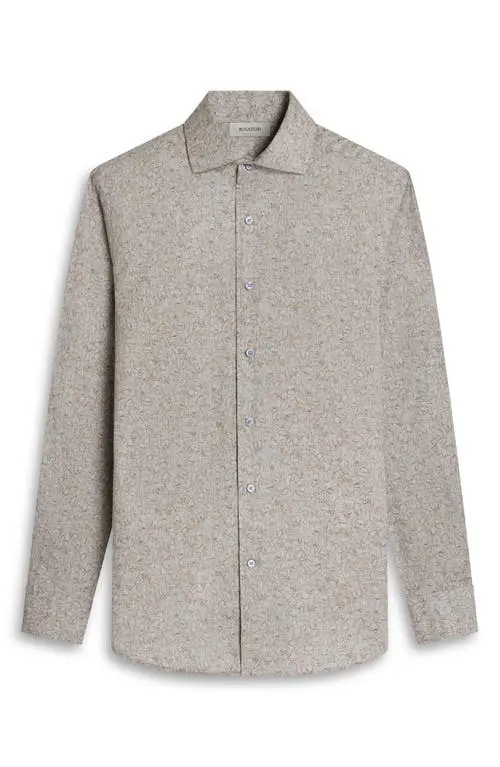 Bugatchi Alvin Shaped Fit Long Sleeve Cotton Shirt