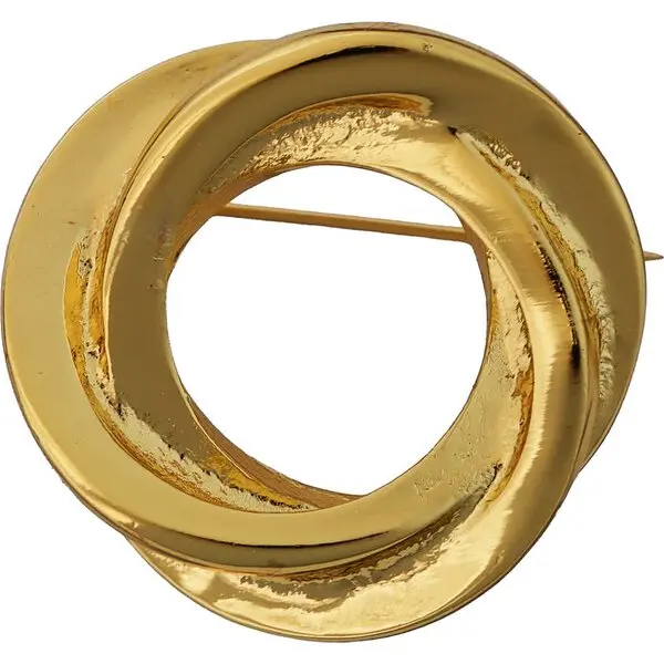 PANACEA Interlocking Circle Brooch - Gold