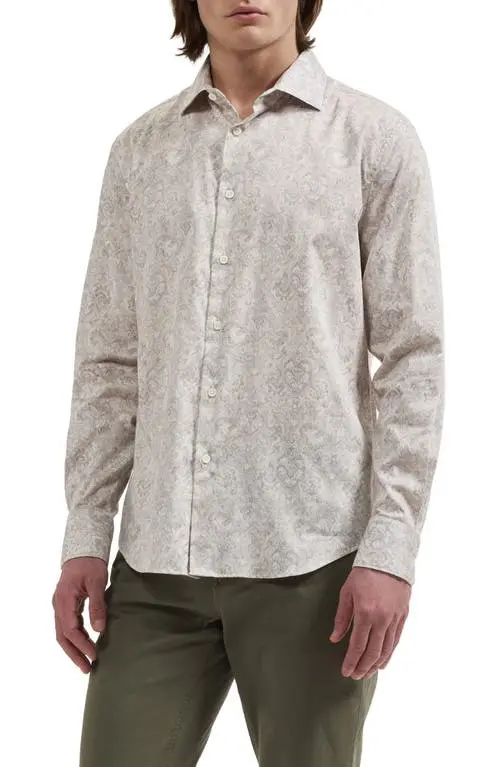 Bugatchi Axel Long Sleeve Patterned Shirt