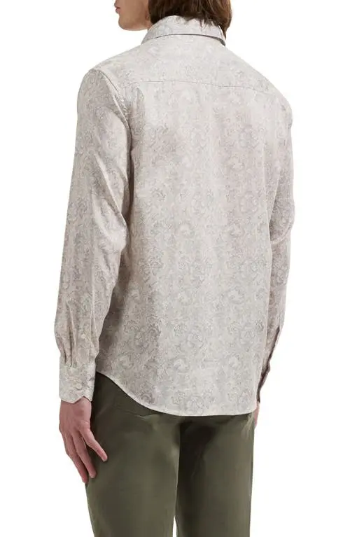 Bugatchi Axel Long Sleeve Patterned Shirt
