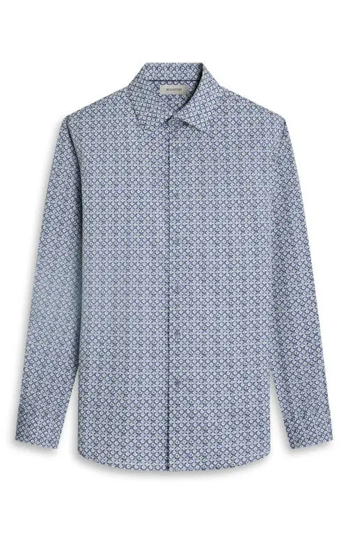 Bugatchi Julian Geometric Cotton Blend Shirt