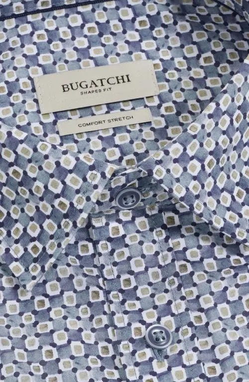 Bugatchi Julian Geometric Cotton Blend Shirt