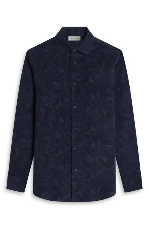 Bugatchi Julian Shaped Fit Paisley Corduroy Button-up Shirt