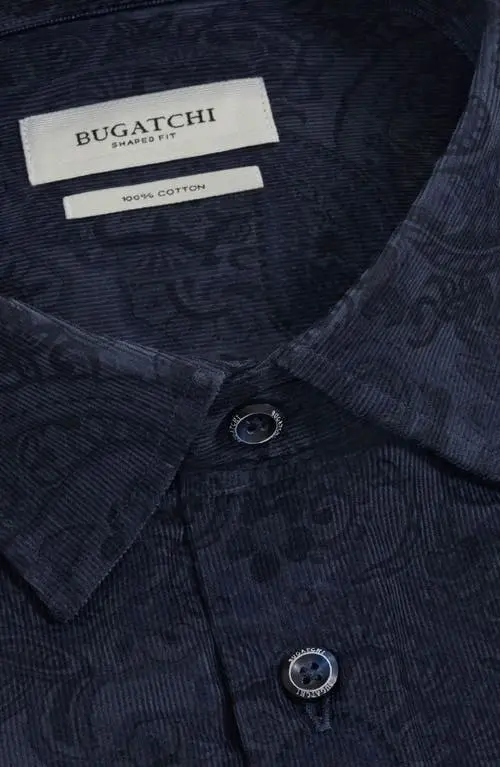 Bugatchi Julian Shaped Fit Paisley Corduroy Button-up Shirt