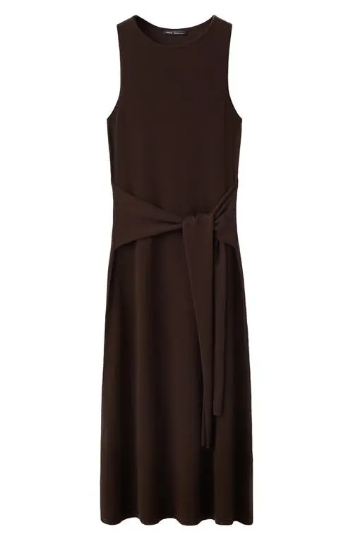 Mango Tie Detail Sleeveless Knit Dress
