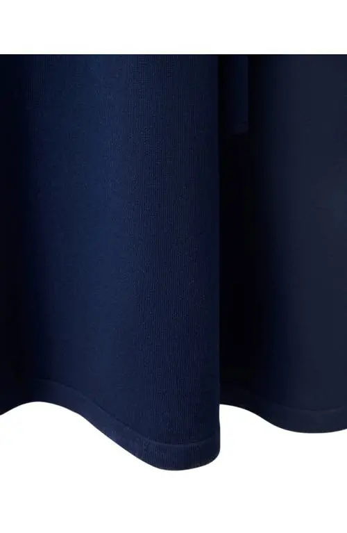 Mango Sleeveless Knit Dress With Tie Detail - Navy