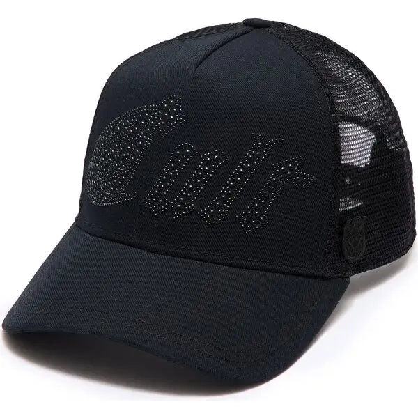 CULT OF INDIVIDUALITY Studded Mesh Back Baseball Cap - Black