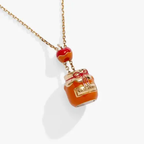 ALEX AND ANI Caramel Apple Dip Slider Necklace