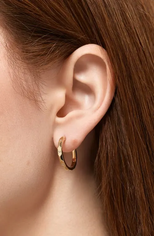 ANA LUISA Walker Faceted Cubic Zirconia Hoop Earrings