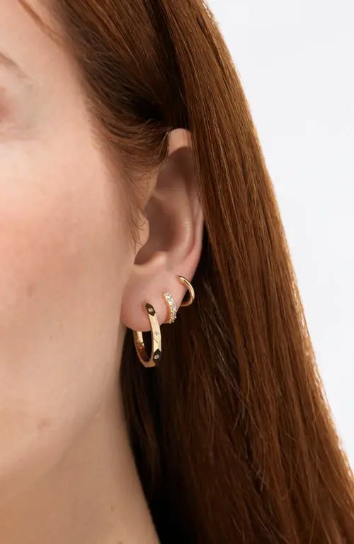 ANA LUISA Walker Faceted Cubic Zirconia Hoop Earrings