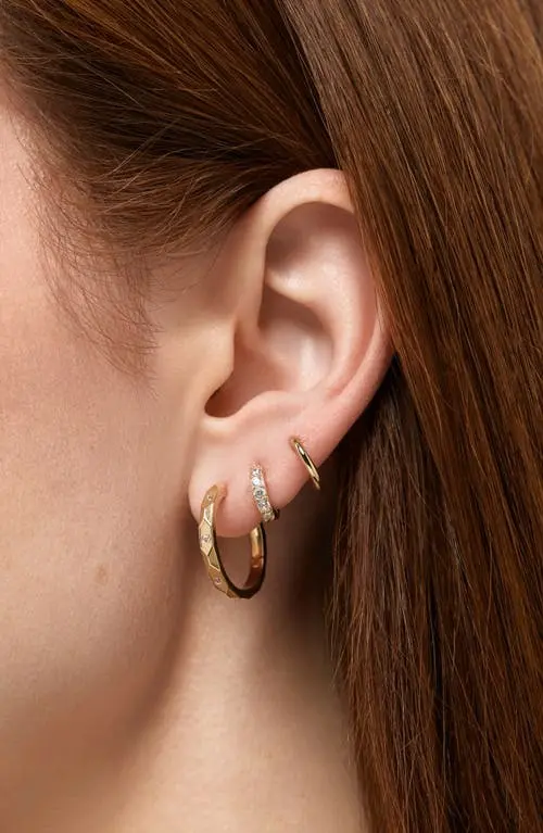 ANA LUISA Walker Faceted Cubic Zirconia Hoop Earrings
