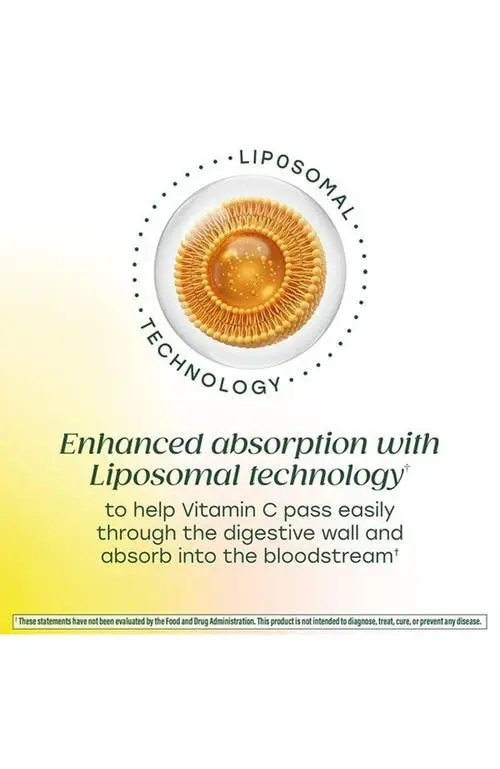 MEGAFOOD Liposomal Vitamin C 1000mg Per Serving, High Absorption, Immune Support