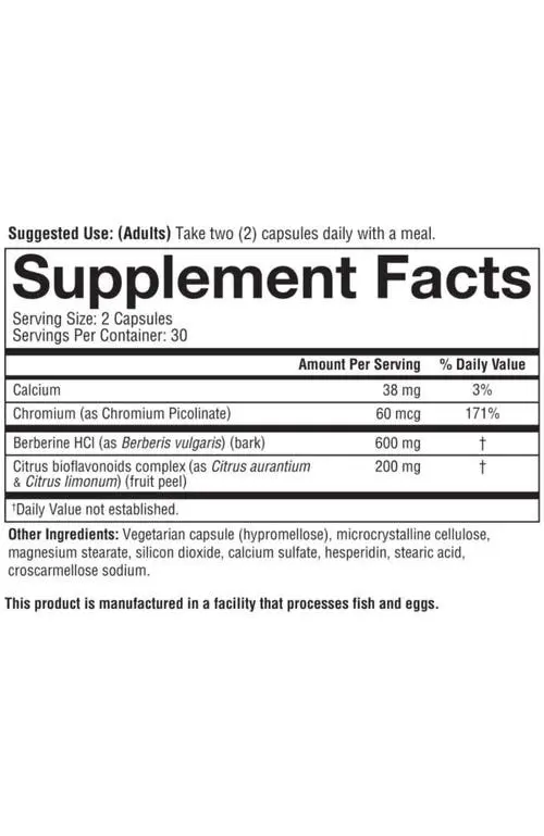 YOUTHEORY Berberine Daily Sugar Balance Supplement 600mg