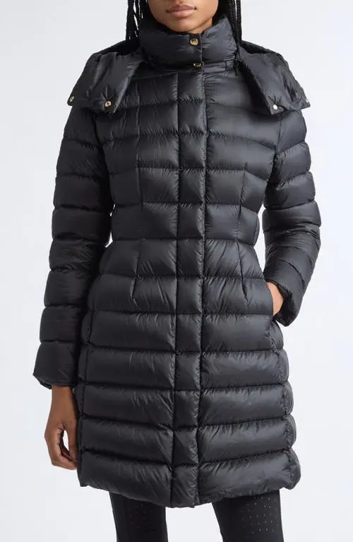 Moncler Hirmas Long Hooded Down Puffer Coat - Black