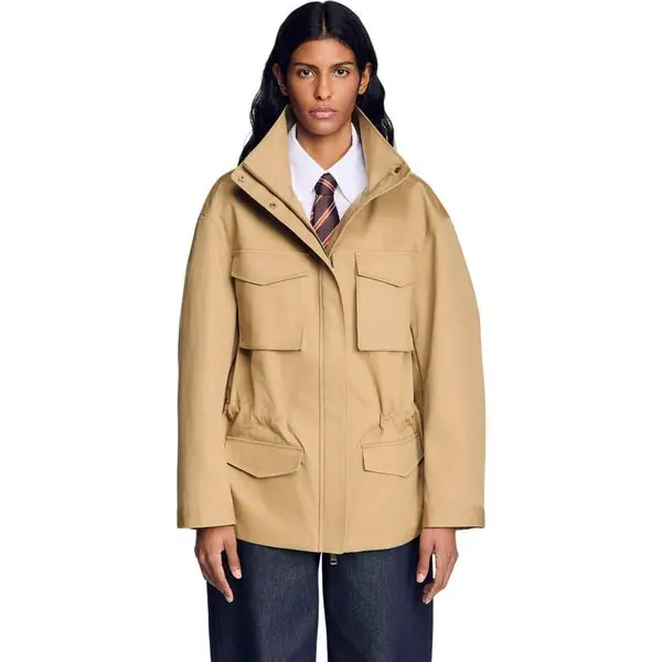 Sandro Jacket With Adjustable Waist