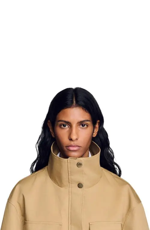Sandro Jacket With Adjustable Waist