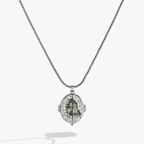 ALEX AND ANI A Court Of Thorns And Roses "there You Are" Locket Necklace - Silver