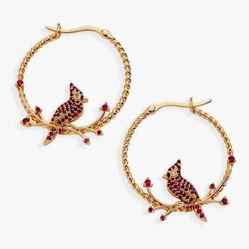ALEX AND ANI Cardinal Reversible Hoop Earrings - Gold