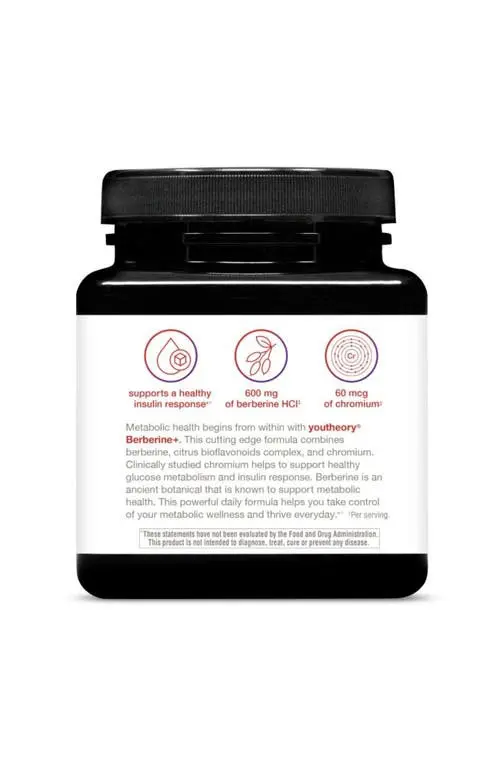 YOUTHEORY Berberine Daily Sugar Balance Supplement 600mg