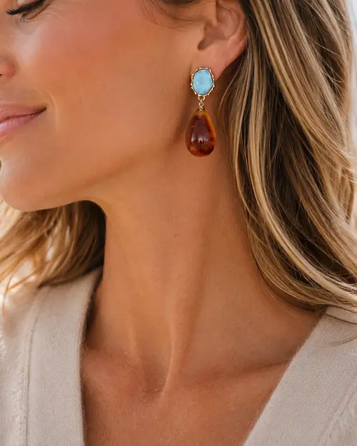 ERIN MCDERMOTT JEWELRY Amber Cove Drop Earrings