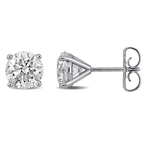 JULIANNA B. 3 Ctw Lab-grown Diamond Stud Earrings - Platinum