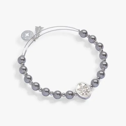 ALEX AND ANI The Twilight Saga Cullen Crest Beaded Charm Bangle - Silver