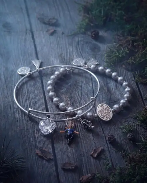 ALEX AND ANI The Twilight Saga Cullen Crest Beaded Charm Bangle