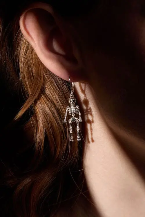 ALEX AND ANI Skeleton Drop Earring