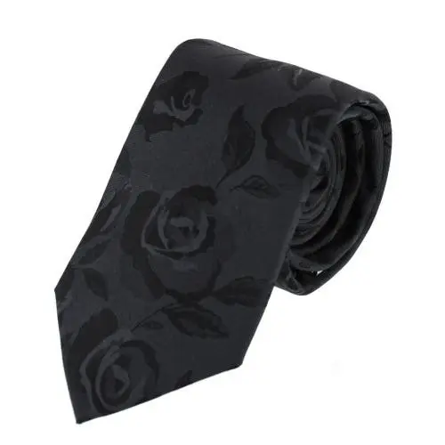 ASCENTIX Rose Print Tone On Tone Tie & Pocket Square Bundle