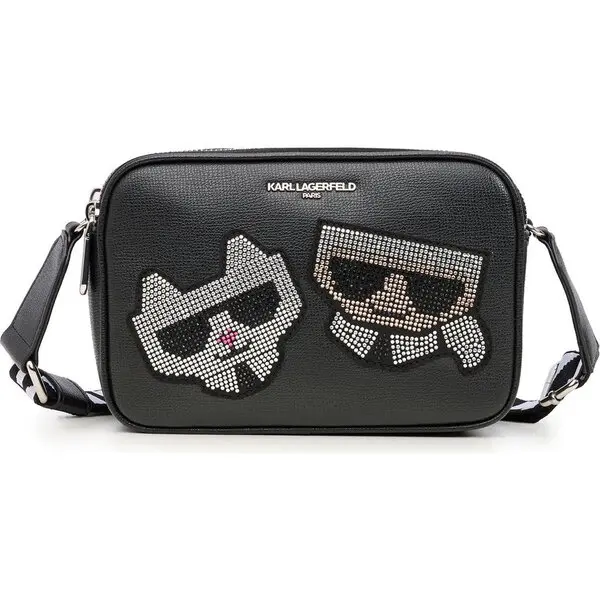 Karl Lagerfeld Paris Maybelle Crossbody Bag - Black/stone