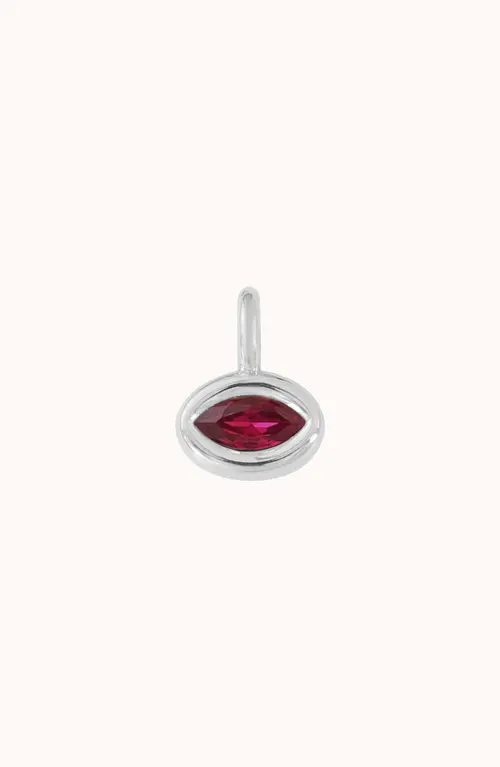 JOIANA JEWELRY Marquise Charm - Ruby/white Silver