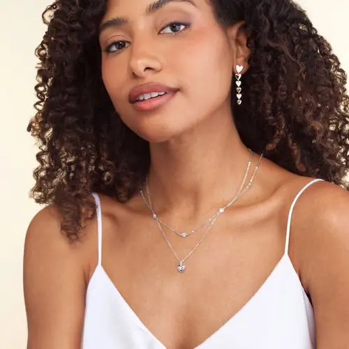 THE LOVERY FINE JEWELRY Puffy Classic Single Heart Necklace - Sterling Silver