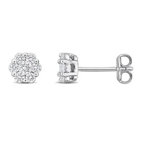 JULIANNA B. Lab-grown Diamond Cluster Stud Earrings - Sterling Silver