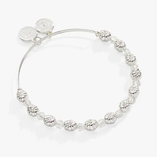ALEX AND ANI Pumpkin + Crystal Beaded Bangle