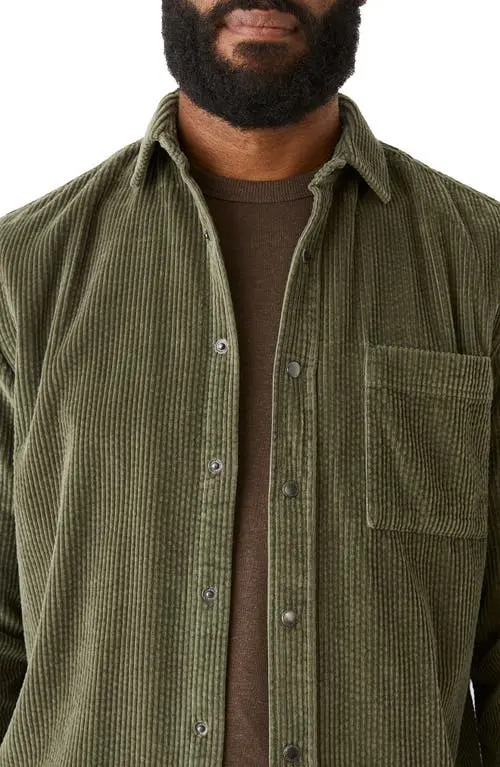 FRANK AND OAK Washed Organic Cotton Corduroy Shirt Jacket
