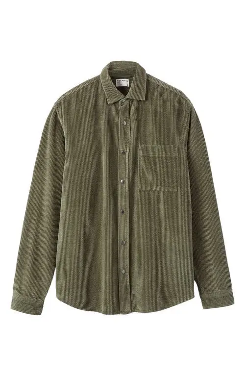 FRANK AND OAK Washed Organic Cotton Corduroy Shirt Jacket