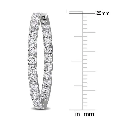 JULIANNA B. 2 Ctw Lab-grown Diamond Hoop Earrings