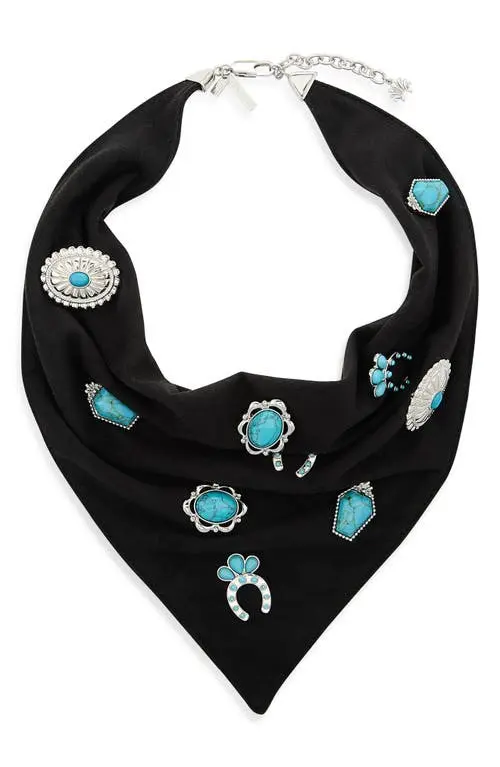 Lele Sadoughi Bonnie Concho Scarf Necklace - Jet