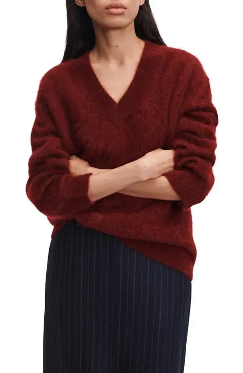 Rag & Bone Jada Brushed Cashmere V-neck Sweater - Pmgt