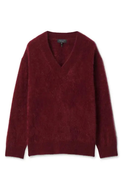 Rag & Bone Jada Brushed Cashmere V-neck Sweater - Pmgt