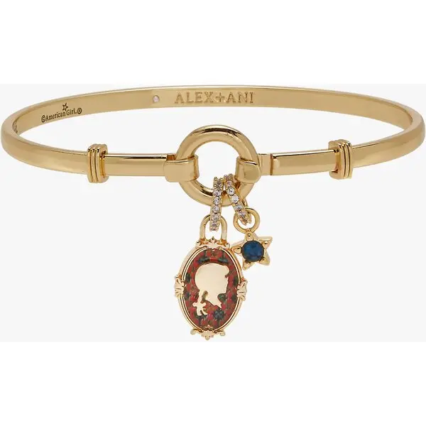 ALEX AND ANI American Girl Molly "lovable" Bangle Bracelet - Gold
