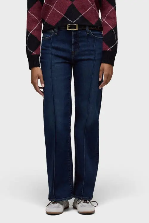 Hudson Jeans Rosie Pintuck Wide Leg Ankle Jeans
